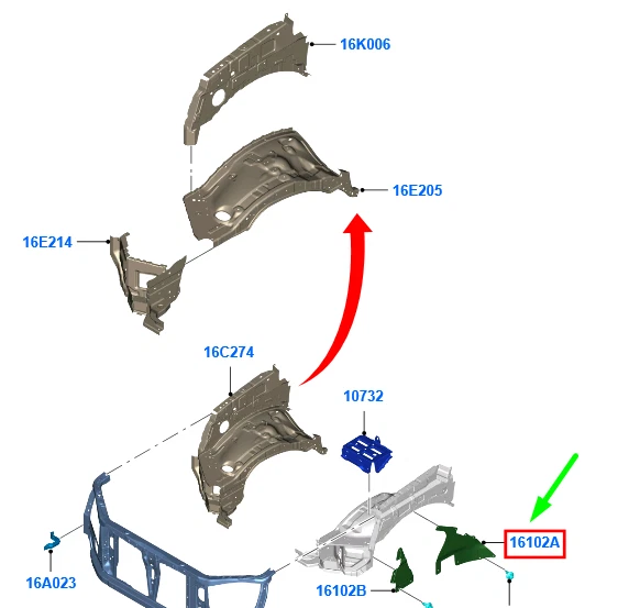 FORD RANGER T6 MK3 Front Wheel Arch Splash Shield 1741619 NEW GENUINE £ ...