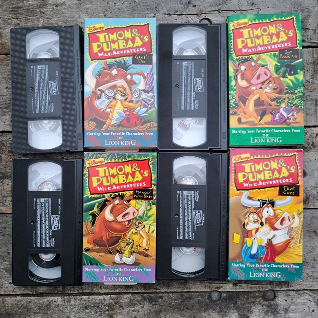 DISNEY LION KING Timon & Pumbaa's Wild Adventures VHS Movie Lot Set Of ...