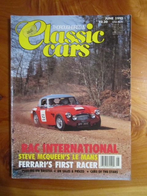 MAGAZINE THOROUGHBRED & Classic Cars June 1992 Vol. 19 No. 9 Great ...