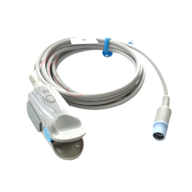 BLOOD OXYGEN FINGER Clip SpO2 Sensor Cable for Siemens/Draeger-Masimo ...