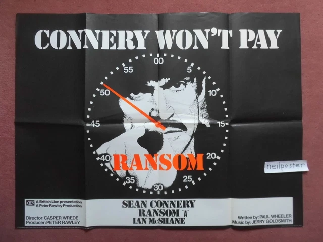 RANSOM (1974) UK quad poster SEAN CONNERY, IAN McSHANE £32.50 - PicClick UK