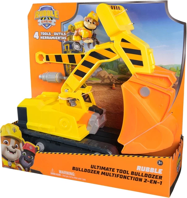 RUBBLE & CREW Rubble's Ultimate Tool Bulldozer Vehicle, Toy Truck with ...