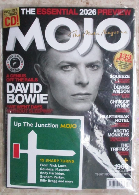 MOJO MAGAZINE + CD - Feb 2026 , No.387 - Bowie , Squeeze, Dennis Wilson ...