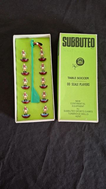 VINTAGE SUBBUTEO TABLE Soccer 00 Scale Players West Ham £9.00 - PicClick UK