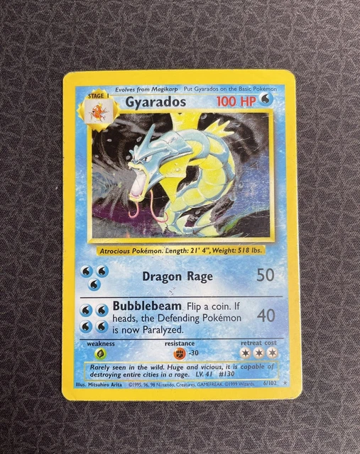 POKÉMON CARDS GYARADOS 6/102 Base Set $12.00 - PicClick AU
