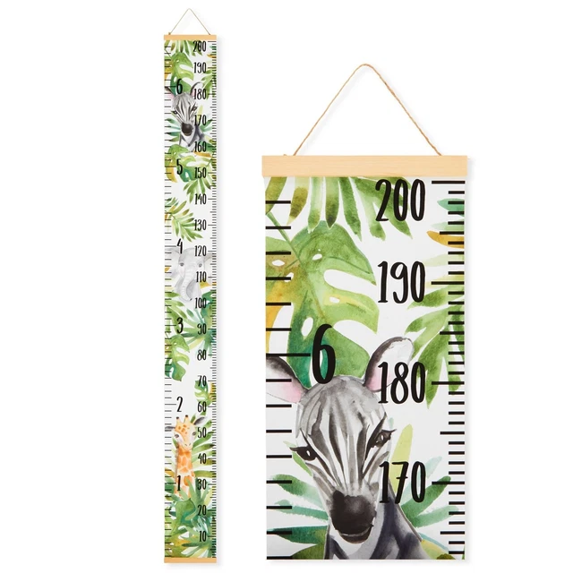 KIDS BABY GROWTH Chart Wall Hanging Height Measuring Ruler Safari ...
