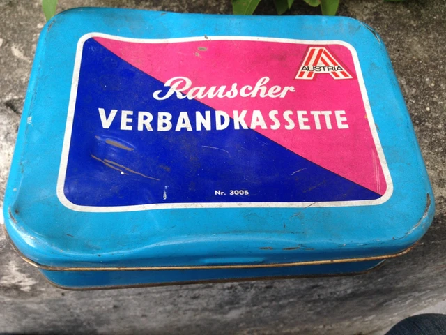 VERBANDKASSETTE VERBANDSKASTEN RAUSCHER Oldtimer Mercedes BMW Opel ...