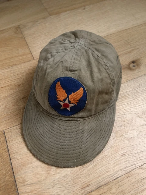 WW2 HBT CAP WW2 Hat USAAF Mechanics A-3 HBT cap stenciled original ...