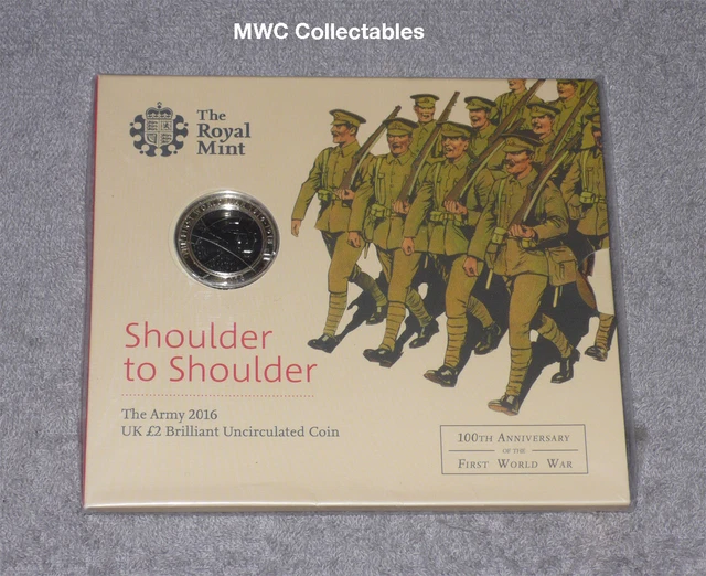2016 ROYAL MINT Wwi Anniversary 'The Army' £2 Coin In Sealed Pack £20. ...