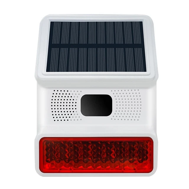 433MHZ ALARME RECHARGEABLE à éNergie Solaire Sans Fil Alarme de ...