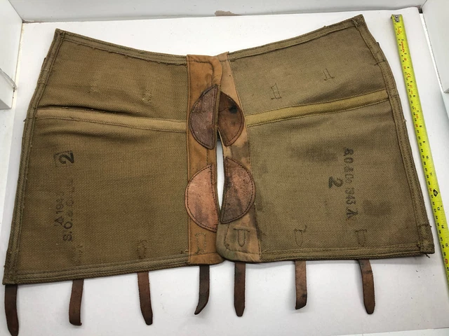 ORIGINAL WW2 BRITISH Army 37 Pattern Despatch Riders High Sided Spats ...