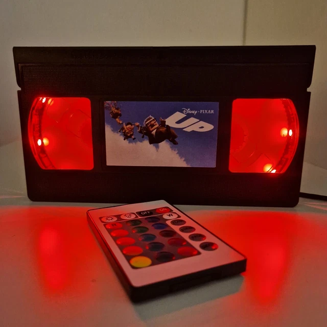 DISNEY PIXAR'S UP USB LED VHS Tape Lamp Xmas Birthday Gift Idea Retro ...