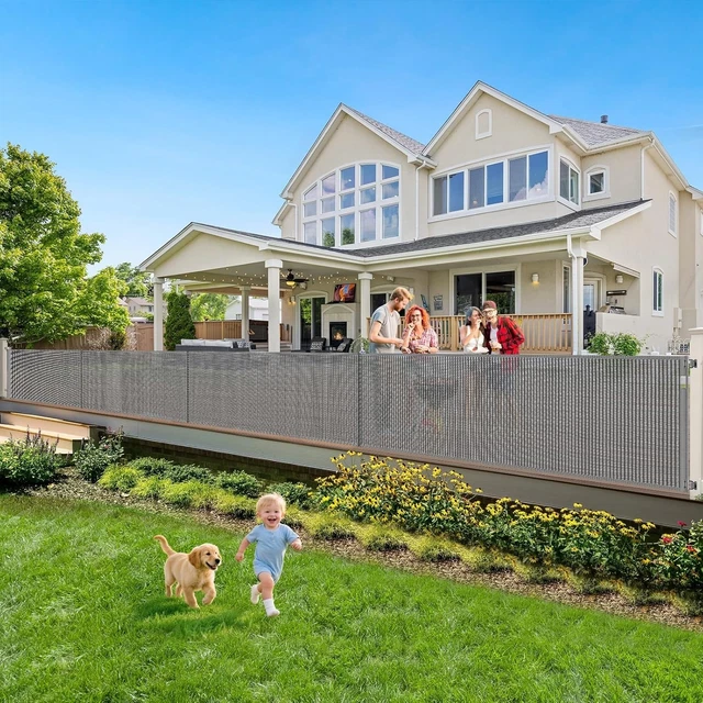 REINFORCED 200 INCH Extra Long Baby Gate For Large Opening to Prevent ...