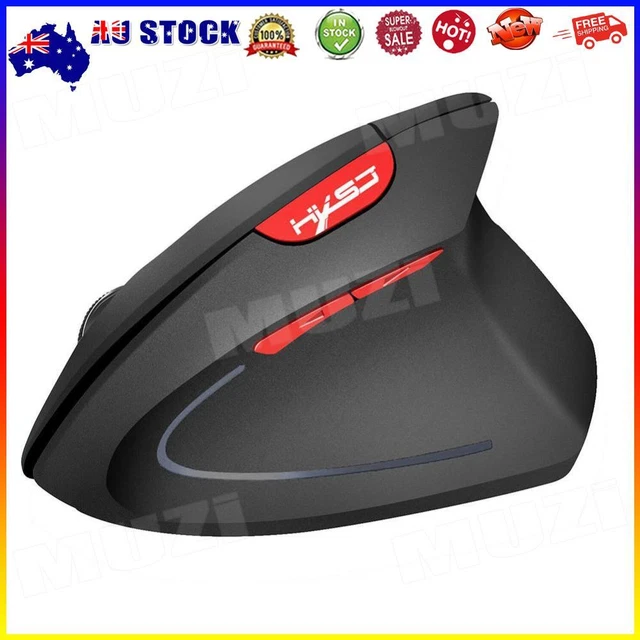 T24 WIRELESS ERGONOMIC Vertical Mouse 2400DPI 6 Keys Optical Mice ...