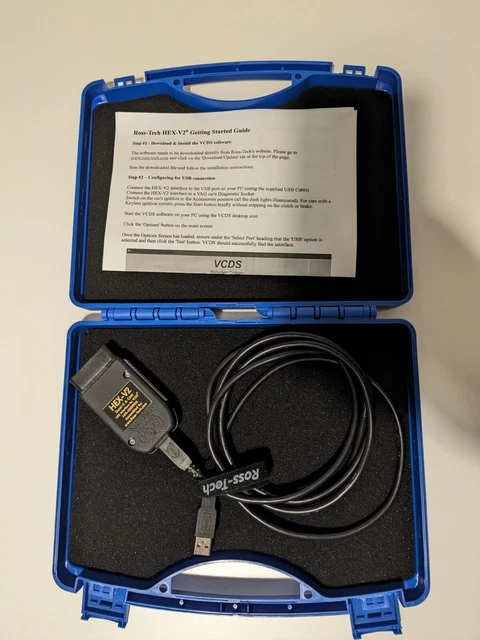 GENUINE ROSS-TECH VCDS HEX-V2 USB (3 VIN) VW, Seat, Skoda, Audi VAG.COM ...