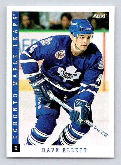 1993-94 SCORE CANADIAN #119 Dave Ellett Hockey Toronto Maple Leafs $0. ...