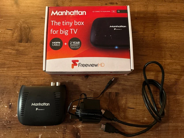 MANHATTAN T1 FREEVIEW HD Set Top Box with Freeview HD Channels No ...
