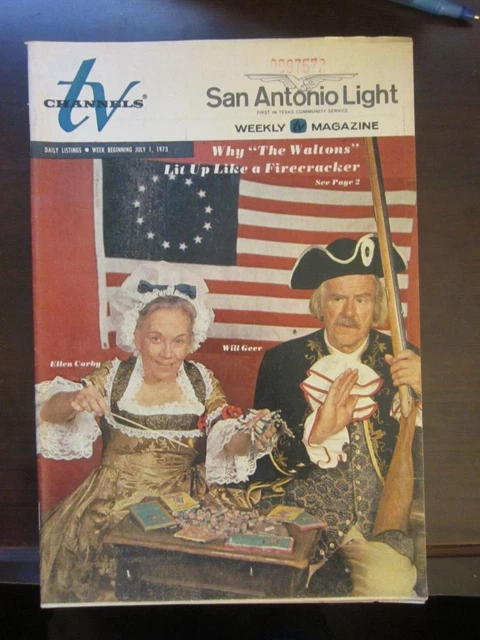 TV GUIDE CHANNELS Regional Magazine July 1973 Will Geer Ellen Corby ...