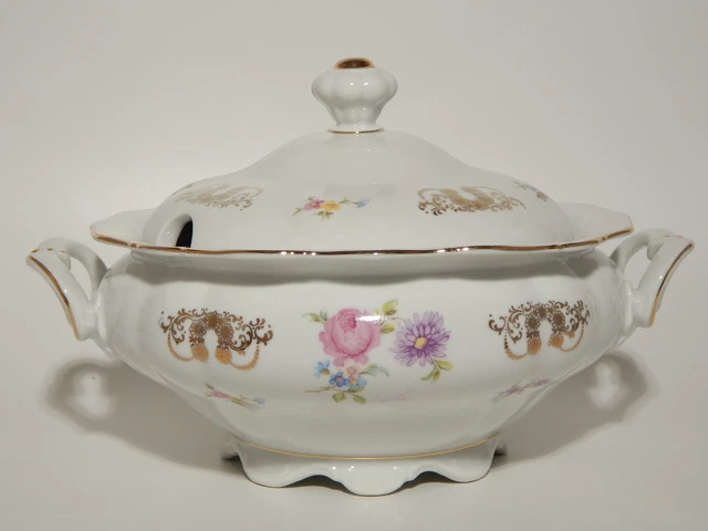 SAUCIÈRE ANCIENNE / centre de table porcelaine Seltmann W.Theresia Die ...