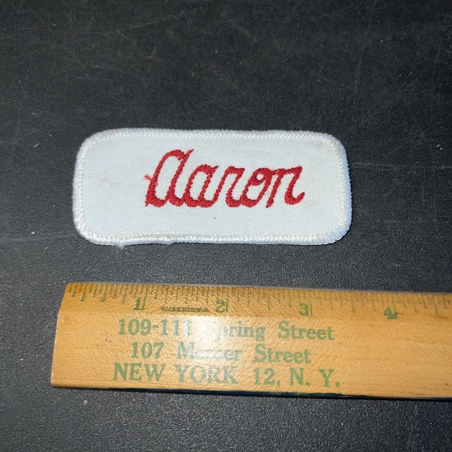 VINTAGE 1970S CAR Mechanic Name tag Patch Aaron £9.43 - PicClick UK