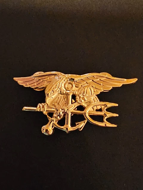 US NAVY SEAL Team Gold Metal Trident Chest Uniform Special Operations ...