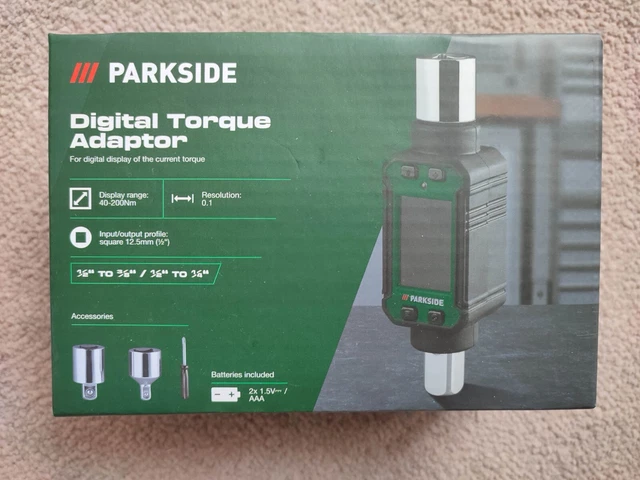 PARKSIDE DIGITAL TORQUE Adapter Electronic Torque Meter LCD calibrated ...