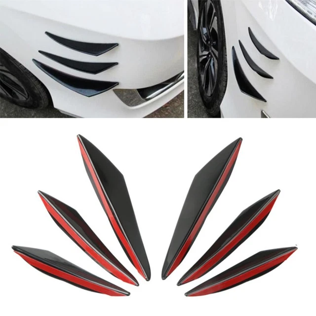 CAR STICKER DIFFUSER Shunt Fin ABS Body Splitter Car Front Bumper Lip ...