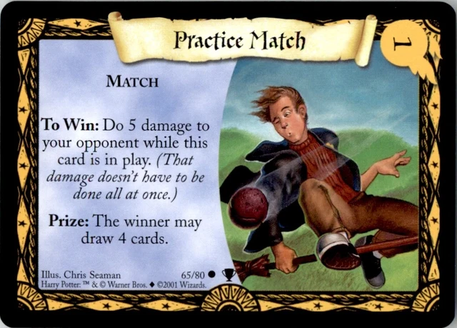 HARRY POTTER TCG Quidditch Cup Expansion (2001) Practice Match Match No. 65 EUR 1,78 - PicClick FR