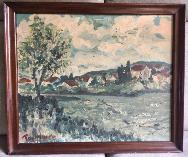 ANCIEN TABLEAU PEINTURE Huile Sur Toile Signé EUR 160,00 - PicClick FR