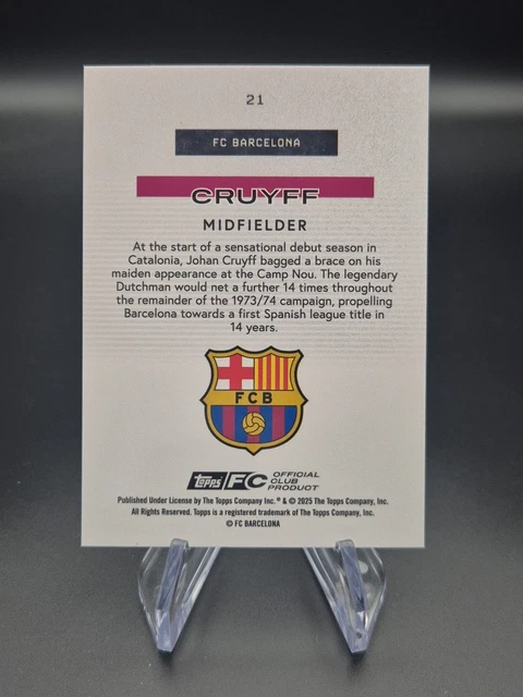 TOPPS FC BARCELONA Team Set 2025-26 - Johan Cruyff - Parallel /199 EUR ...
