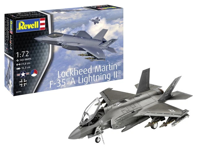 LOCKHEED MARTIN F-35A Lightning II 1:72 Plastic Model Kit Revell £41.41 ...