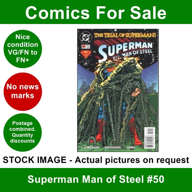 DC SUPERMAN MAN of Steel #50 comic - VG/FN+ 01 November 1995 - 50th ...