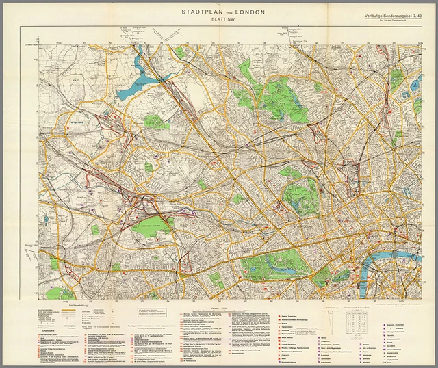 NORTH WEST LONDON Military Wall Map 100x85cm £19.79 - PicClick UK