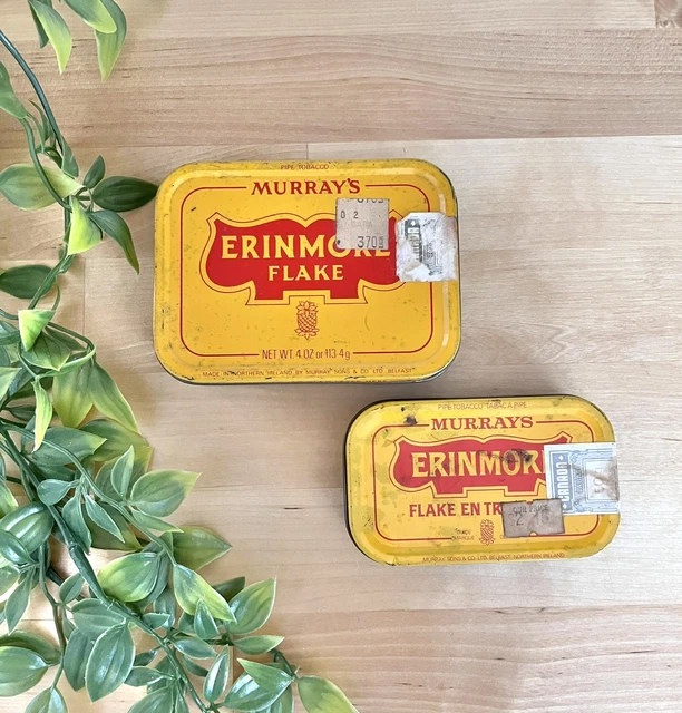 VINTAGE MURRAY'S ERINMORE Flake Tobacco Tins Made in Northern Ireland ...