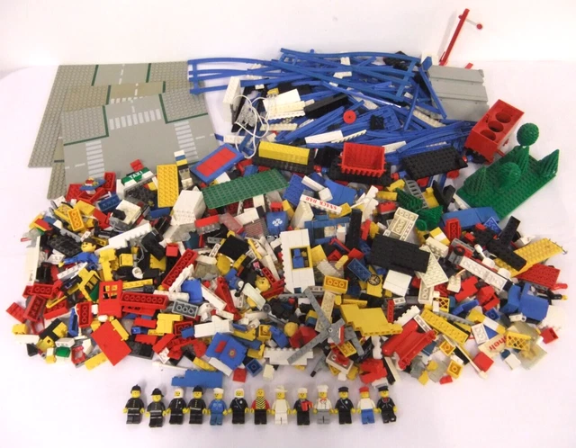 VINTAGE LEGO RAILWAY Train Track Parts Bricks Figures Job lot Bundle ...