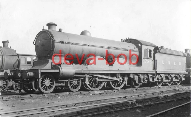 RAILWAY PHOTO LNER C6 1753 Darlington Shed NER Worsdell V Atlantic Loco ...