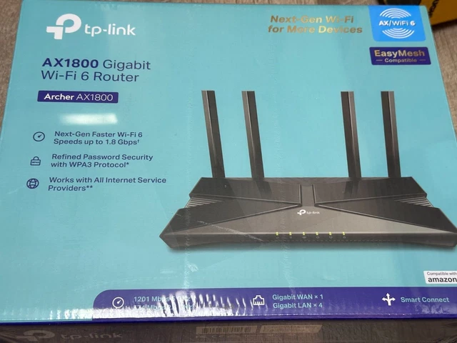 TP-LINK ARCHER AX1800 Gigabit WIFI 6 Router w/ OneMesh - Black BRAND ...