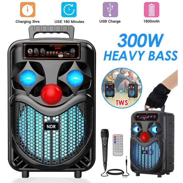PORTABLE BLUETOOTH SPEAKER RGB Wireless Outdoor Loudspeaker Stereo FM ...