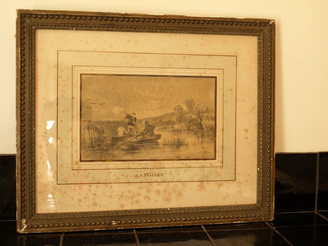 BEAU TABLEAU CHASSE 19C James Alexander Walker Dessin English Drawing ...