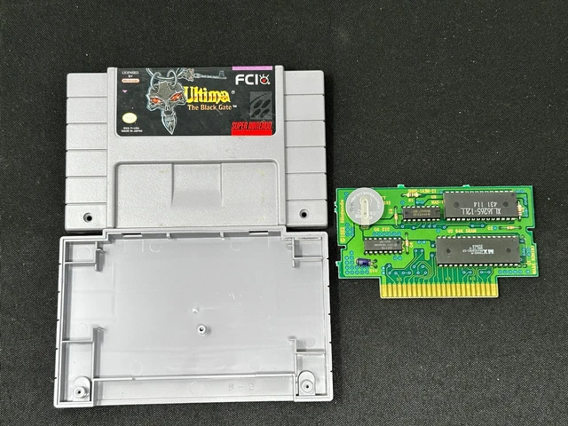 ULTIMA THE BLACK Gate Super Nintendo SNES Cartridge Only Authentic ...