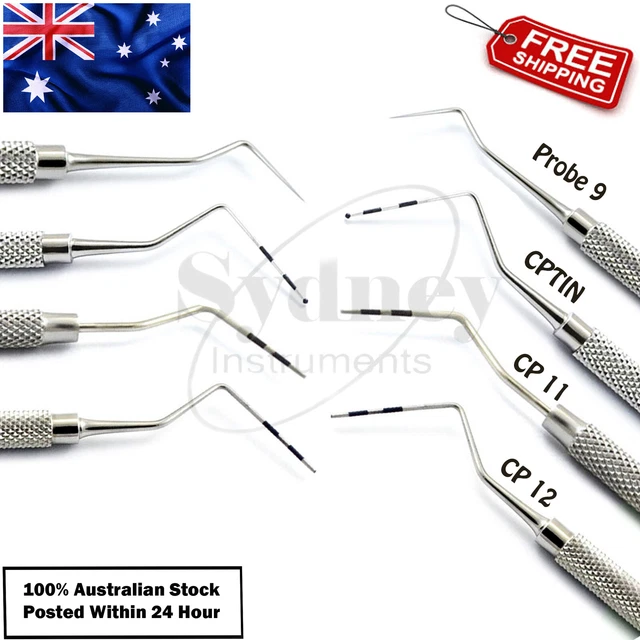 DENTAL PERIODONTAL PERIO Probes Color Coded Tooth Depth Measuring ...