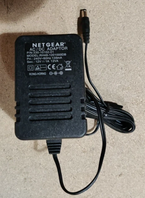 GENUINE NETGEAR 12V 1A Power supply adaptor £9.99 - PicClick UK