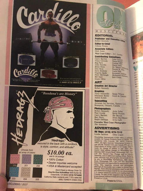 MUSCLEMAG 1993 JULY #133 David Dearth Debbie Kruck Cover! Vintage ...