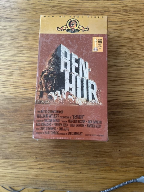 BEN-HUR (VHS, 1988, 2 Tape Set) Charlton Heston, Jack Hawkins EUR 11,68 ...