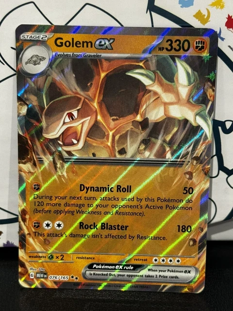 POKÉMON TCG GOLEM ex Scarlet & Violet - 151 076/165 Holo Double Rare £1 ...