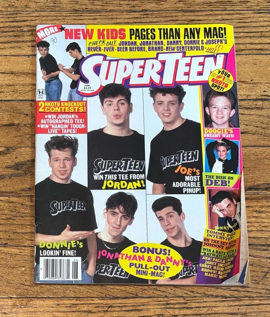 SUPER TEEN MAGAZINE June 1990 NKOTB Debbie Gibson Tommy Page AS IS READ ...