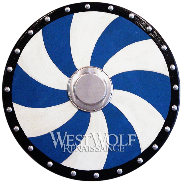 ROUND VIKING SPIRAL SHIELD - sca/larp/medieval/gothic/Norse/barbarian ...
