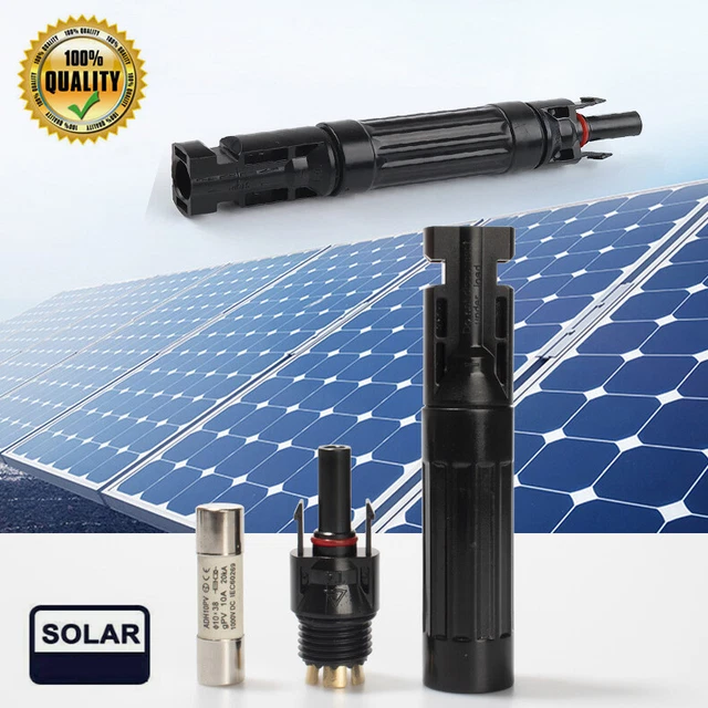 IN-LINE FUSE CONNECTOR 1000 VDC Male to Female PV Solar Fuse Holder 15A ...