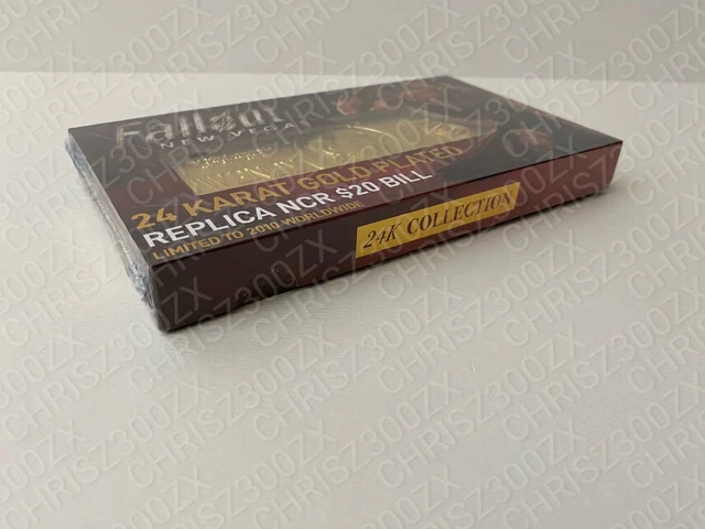 FALLOUT NEW VEGAS NCR Replica Currency Gold Plated Bill Figure Veteran ...