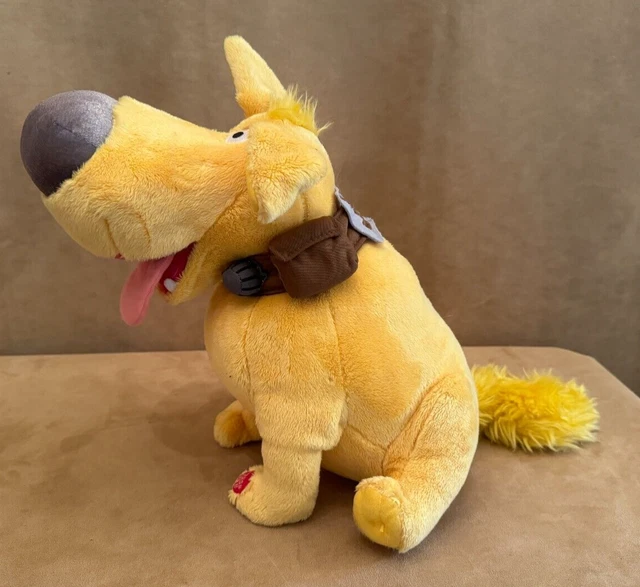 DISNEY STORE 12& Dug Dog ORIGINAL Plush Pixar Movie Up Stuffed Animal ...